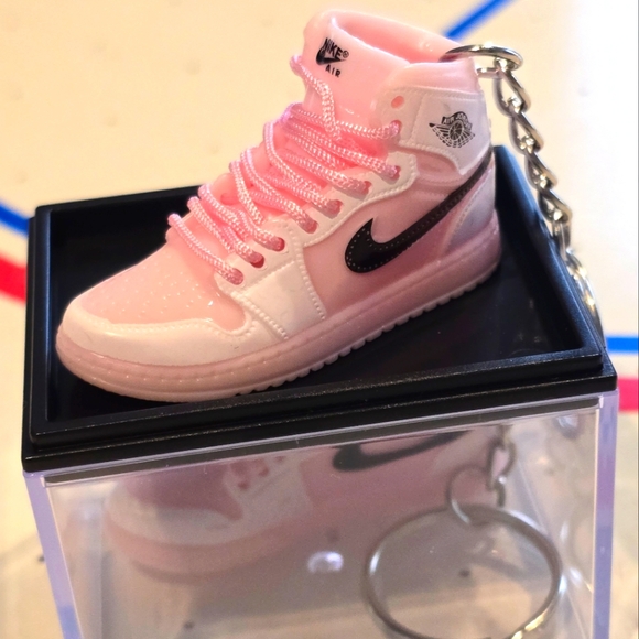 Nike | Accessories | Pink Nike Air Jordan Keychain Set With Display Box ...